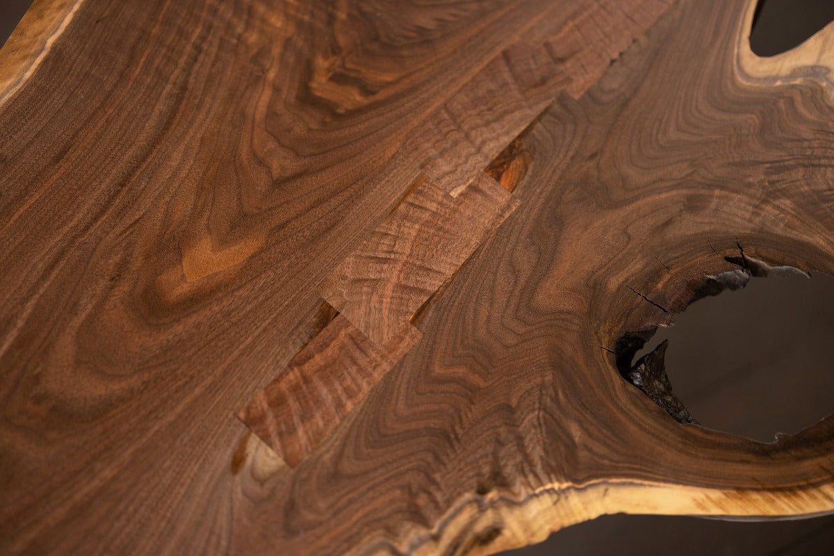 Live Edge Walnut Wood Slab Coffee Table with Turned Legs | Cahaba Tabl ...