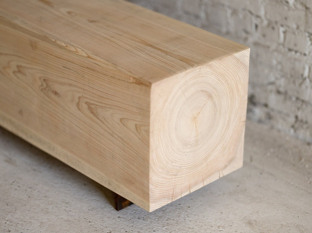 Cypress Wood Beam Bench | Large Reclaimed Wood Bench – Alabama Sawyer