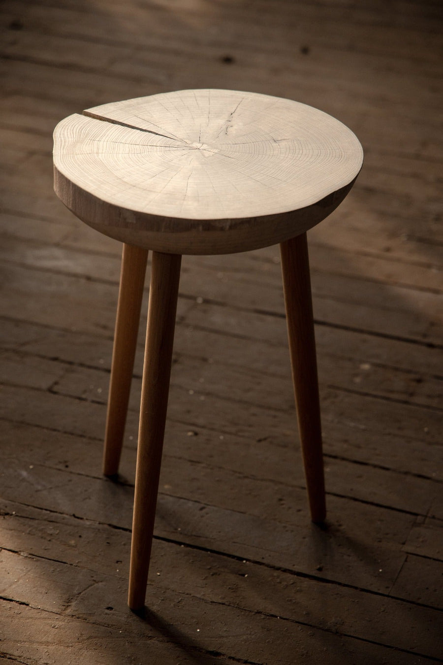 Live Edge Round Side Table | Fossil Table – Alabama Sawyer